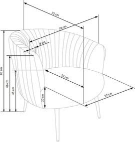Relaxační křeslo CROWN — kov, látka, zlatá / černá