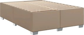 Box spring postel s matrací cappuccino 140x200 cm umělá kůže 3286127