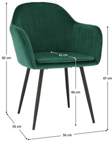 Designové křeslo, smaragdová Velvet látka, ZIRKON