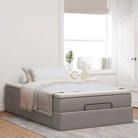 Osmanský rám postele s matrací taupe 120x190cm textil 3311096