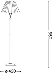 Ideal Lux - Stojací lampa FIRENZE 1xE14/40W/230V zlatá
