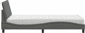 Postel s matrací Hanko tmavě šedá 100 x 200 cm textil 3310511