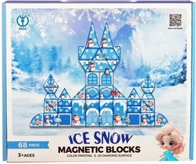 3D DIAMOND Magnetická stavebnice Ledový zámek / 68 dílků / od 3 let