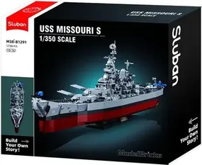 Sluban Model Bricks M38-B1291 Bitevní loď USS Missouri 1:350 / od 10 l