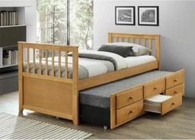 Postel s přistýlkou, 90x200, dub, AUSTIN NEW Kondela 0000240363