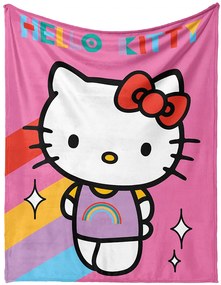 Dětská deka Hello Kitty Rainbow 130x160 cm