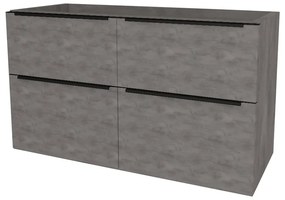 Mereo Mereo, Mailo, koupelnová skříňka 121 cm, černé madlo, Multidecor, CN593SBBET2