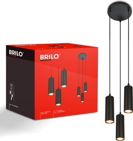 Briloner Závěsné LED svítidlo (3ks kulaté, černá)