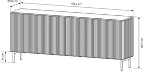 MUTI k | komoda 195 4D | 195,2 cm | kašmír