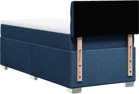 Box spring postel s matrací modrá 100 x 200 cm textil 3285812