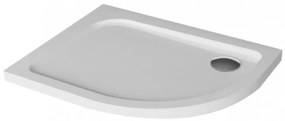 Polimat Asymetrická sprchová akrylátová vanička Oris 100x80 Barva: Bílá, Rozměry (cm): 100x80, Orientace: Levá