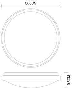 Globo 41764-18 - LED Stropní svítidlo BRUNO LED/18W/230V 3000/4000/6000K