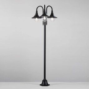 FAN LANT-PAVIA-P3 Sloupkové svítidlo PALO PAVIA černá, 3xE27, IP44, 190 x 56 cm - FANEUROPE
