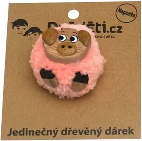 2Kids Toys Dřevěná magnetka velká pompon Prase