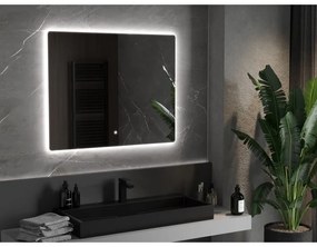 Mexen Sun, LED koupelnové zrcadlo s podsvícením 100x80 cm, 6000K, ochrana proti zamlžování, 9807-100-080-611-00