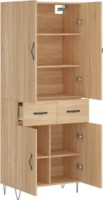 Skříň highboard dub sonoma 69,5 x 34 x 180 cm kompozitní dřevo 3198180
