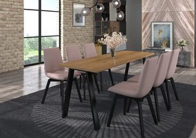 Casarredo - Komfort nábytek Jídelní stůl KOLINA 185x67 cm, černá/artisan