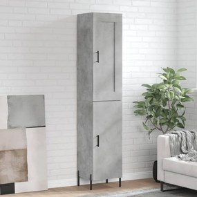 Skříň highboard betonově šedá 34,5x34x180 cm kompozitní dřevo 3200141