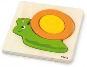 Viga První dřevěné puzzle Baby Šnek