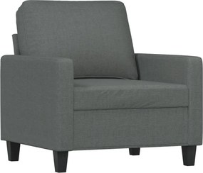 4dílná sedací souprava s poduškami tmavě šedá textil 3201437