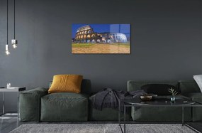 Obraz na skle Sunset Rome Colosseum 125x50 cm