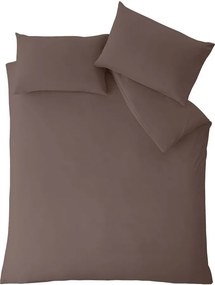 Tmavě hnědé povlečení na dvoulůžko 200x200 cm So Soft Non Iron – Catherine Lansfield