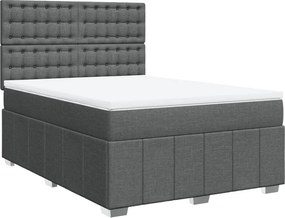 Box spring postel s matrací tmavě šedá 160x200 cm textil 3294034