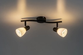 Rabalux Černé stropní svítidlo Soma pro žárovku 2x E14 73092