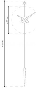 Designové nástěnné hodiny Nomon Punto y coma I 113cm