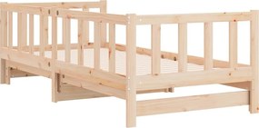 vidaXL Výsuvná postel 2x (80 x 200) cm masivní borovice [814708] Barva: Přírodní