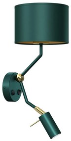Milagro | Nástěnná lampa VERDE 1xE27/60W/230V + 1xGU10-MR11/7W zelená | MI1718