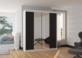 ADRK Furniture Posuvná skříň s zrcadlem BALANCE 180 SW-BAL-W+B-180+A344
