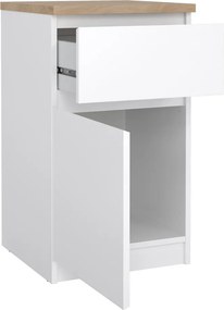 FALCO Noční stolek Simplicity 221 bílý lesk/jackson hickory