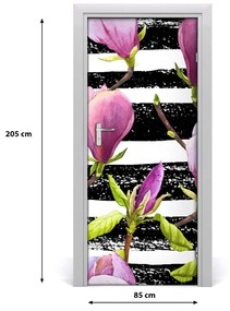 Samolepící fototapeta na dveře magnolie 85x205 cm