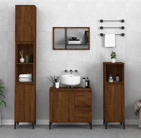 vidaXL Koupelnová skříňka 30x30x100 cm kompozitní dřevo [819817] Barva: hnědý dub
