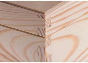 Dřevěná krabička s víkem - 12,5 x 12,5 x 6 cm