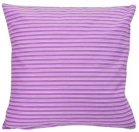 Stanex Povlak na polštářek bavlněný Kvítek-pruh fialový (LS196) ROZMĚR: 40 x 40 cm