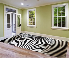 Samolepící fototapeta na podlahu - Zebra, 255x170cm, 008