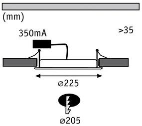 Paulmann 92034 - LED/14W Podhledové svítidlo 230V