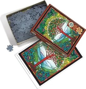 COBBLE HILL Puzzle Vitráž Strom života XL / 275 dílků / od 9 let
