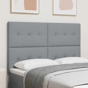 Výškově nastavitelné čelo postele Světle šedá 160 cm textil 3337834