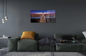 Obraz na skle Warsaw panorama říční most 125x50 cm