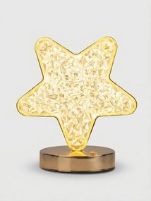 Sinsay - Vánoční LED stolní lampička ve tvaru hvězdy - zlatá