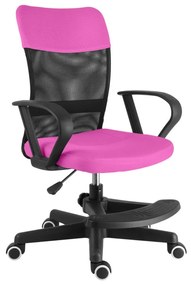 Dětská kancelářská židle NEOSEAT MONKEY černo-růžová