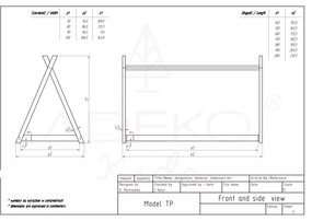 Domečková postel z borovicového dřeva Adeko Mila TP, 90 x 200 cm