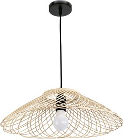 Toolight Natural, závěsné stropní svítidlo 40cm, 1xE27, APP1946-1CP, přírodní hnědá-černá, OSW-66076
