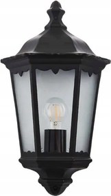 Venkovní nástěnná lampa Burford 76547 Endon, lampa IP44, černá, průhledná