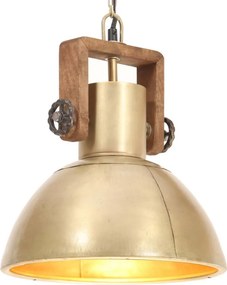 Industriální závěsné svítidlo 25 W mosazné kulaté 30 cm E27 320533