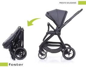 4Baby Kočárek 2v1 FOSTER  grafit