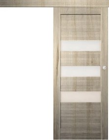 posuvné interiérové dveře na stěnu vasco doors SANTIAGO model 6 Průchozí rozměr: 70 x 197 cm, Orientace dveří: Levé dveře, Dekor: Dub Santa